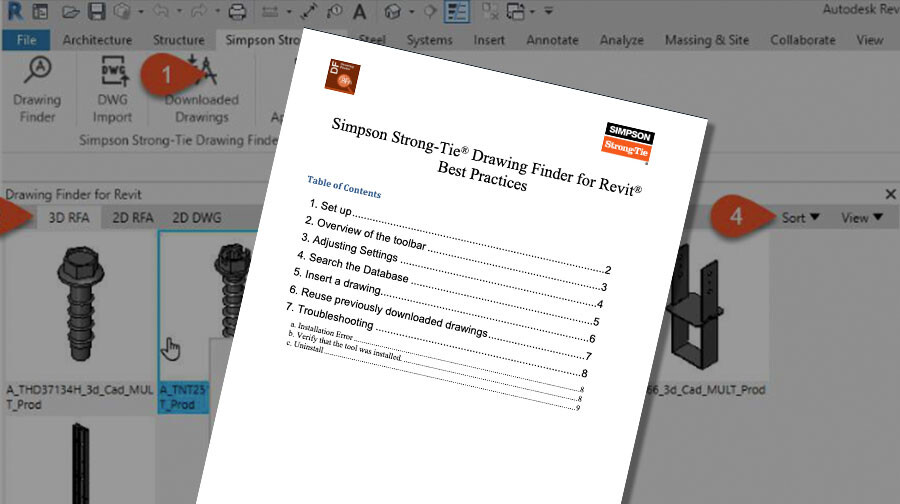 Drawing Finder for Revit | Simpson Strong-Tie